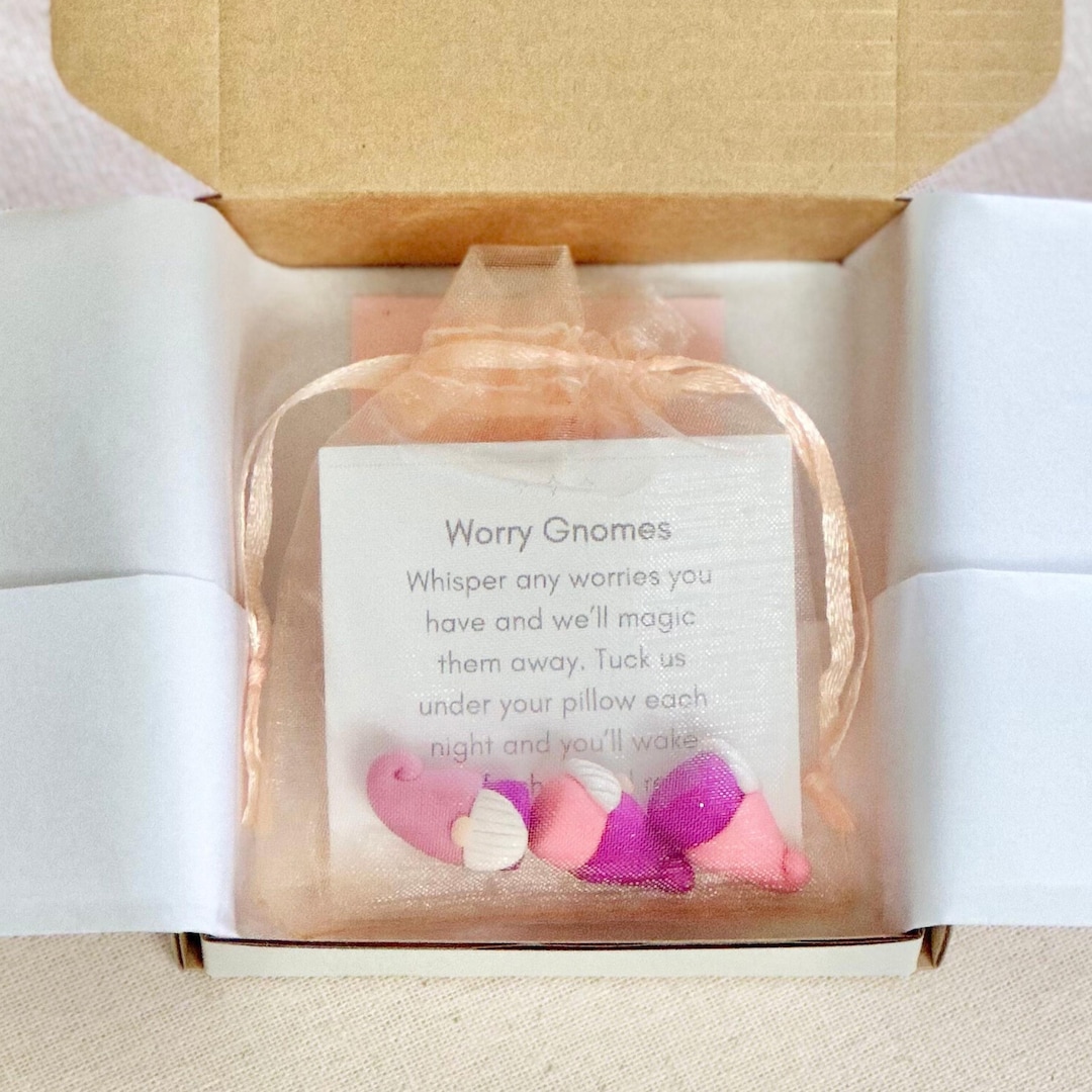 Worry Gnome Set: Anxiety Relief Gift, Polymer Clay Gnomes - Etsy