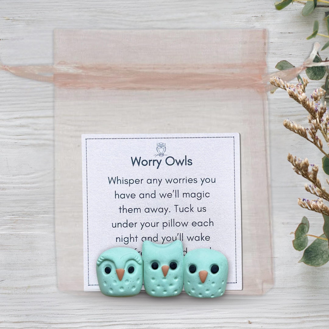 Anxiety Relief Worry Owls: Polymer Clay Pocket Animals, Bird Lover Gift ...
