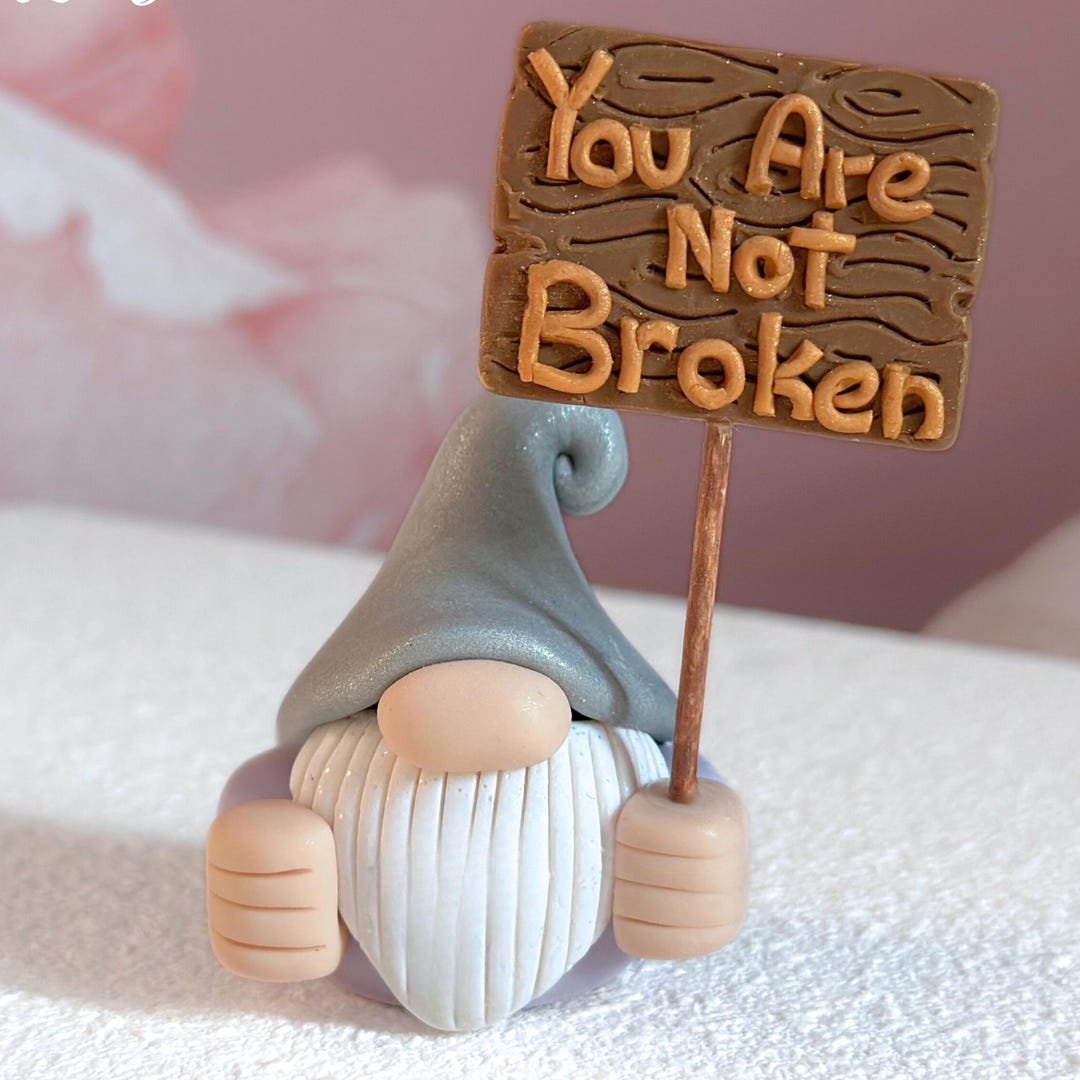 Affirmation Gnome Decor Home Office Gift for Therapist Thinking of You ...