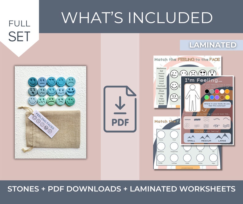 Learning About Feelings Set Therapy Worksheet for Kids Social Emotional ...