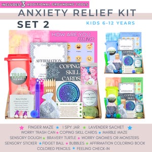 Anxiety Relief Kids 6-12 Years Old Coping Skills Box Mental Health Kit ...