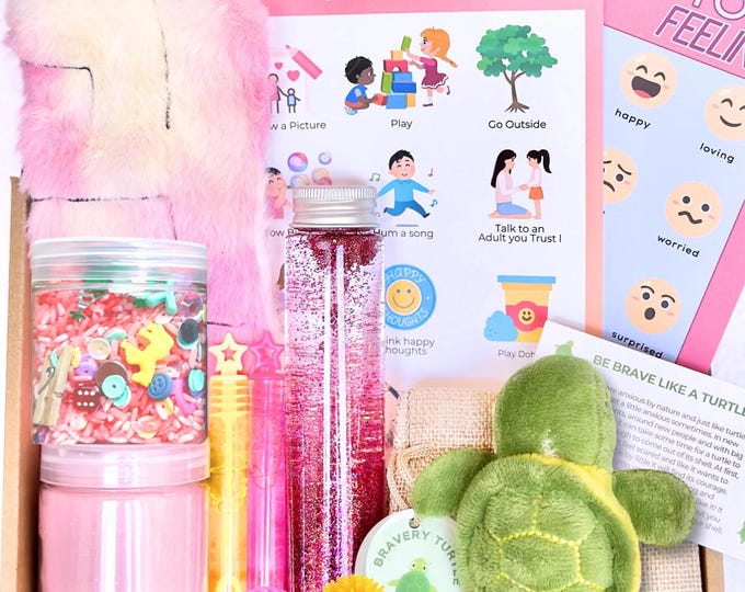 Mini Calm Down Kit for Kids, Coping Skills Box, Desk Fidget Toys ...