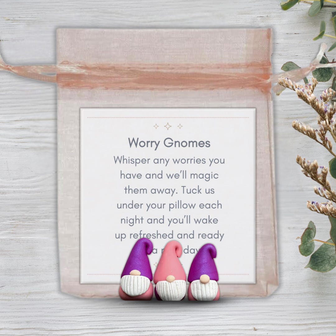 Miniature Polymer Clay Gnome: Comfort Companion, Anxiety Relief Gift - Etsy