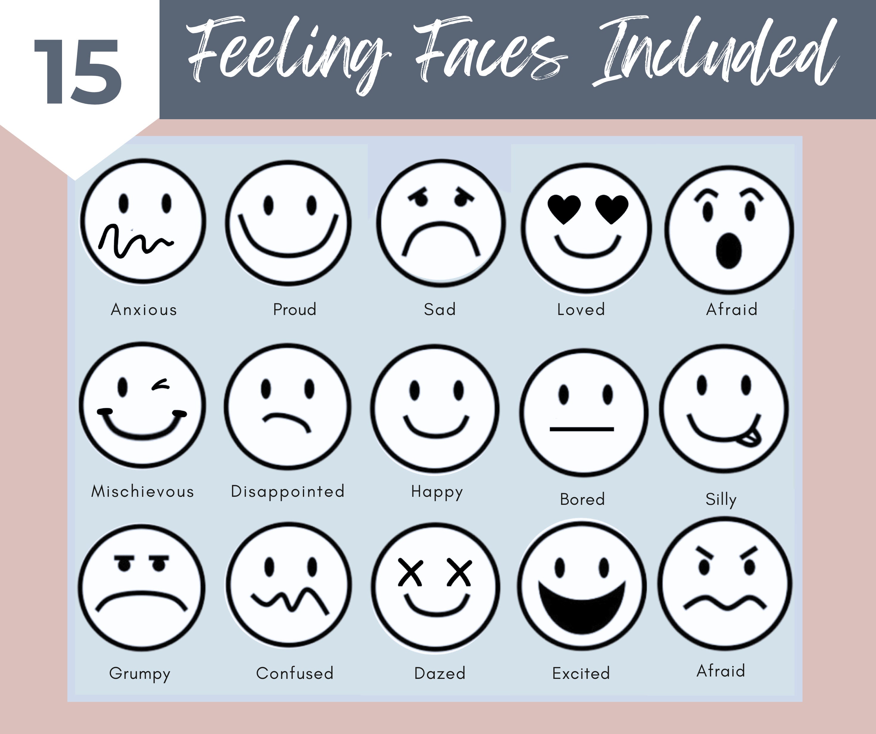 Learning About Feelings Set Therapy Worksheet for Kids Social Emotional ...