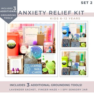 Anxiety Relief Kids 6-12 Years Old Coping Skills Box Mental Health Kit ...