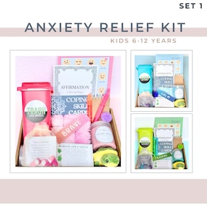 Anxiety Relief Kids 6-12 Years Old Coping Skills Box Mental Health Kit ...