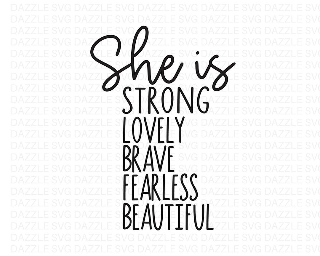 She is Svg, Girl Power Svg, Strong Svg, Fierce Svg, Woman Empowerment ...