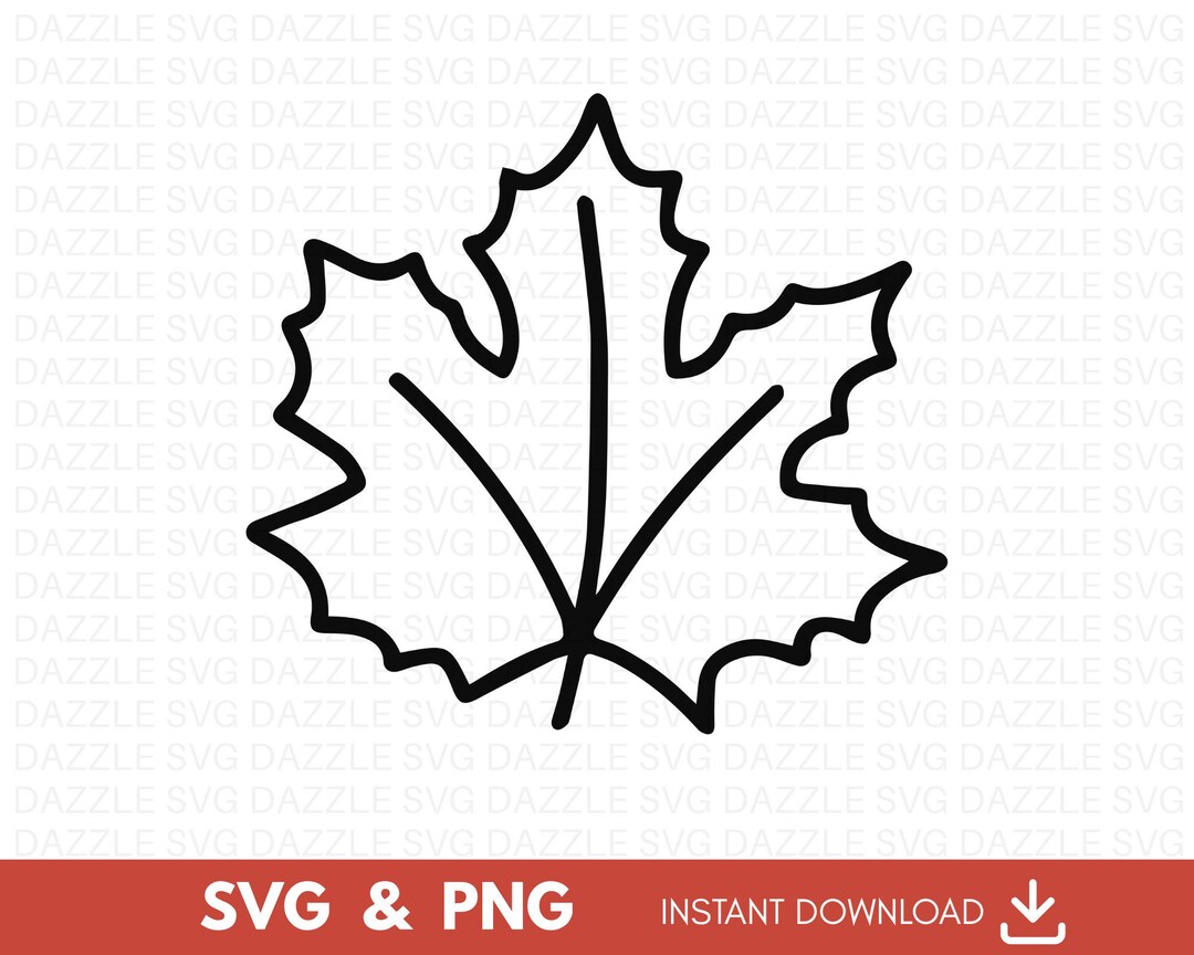 Maple Leaf SVG, Maple Leaf Outline, Maple Leaf Clip Art, Cut File for ...