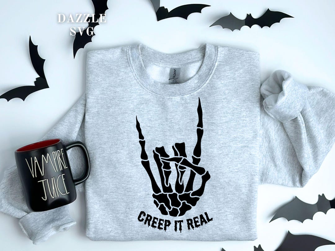 Creep It Real Svg Png, Skeleton Hand Svg, Creepy Svg, Spooky Svg ...