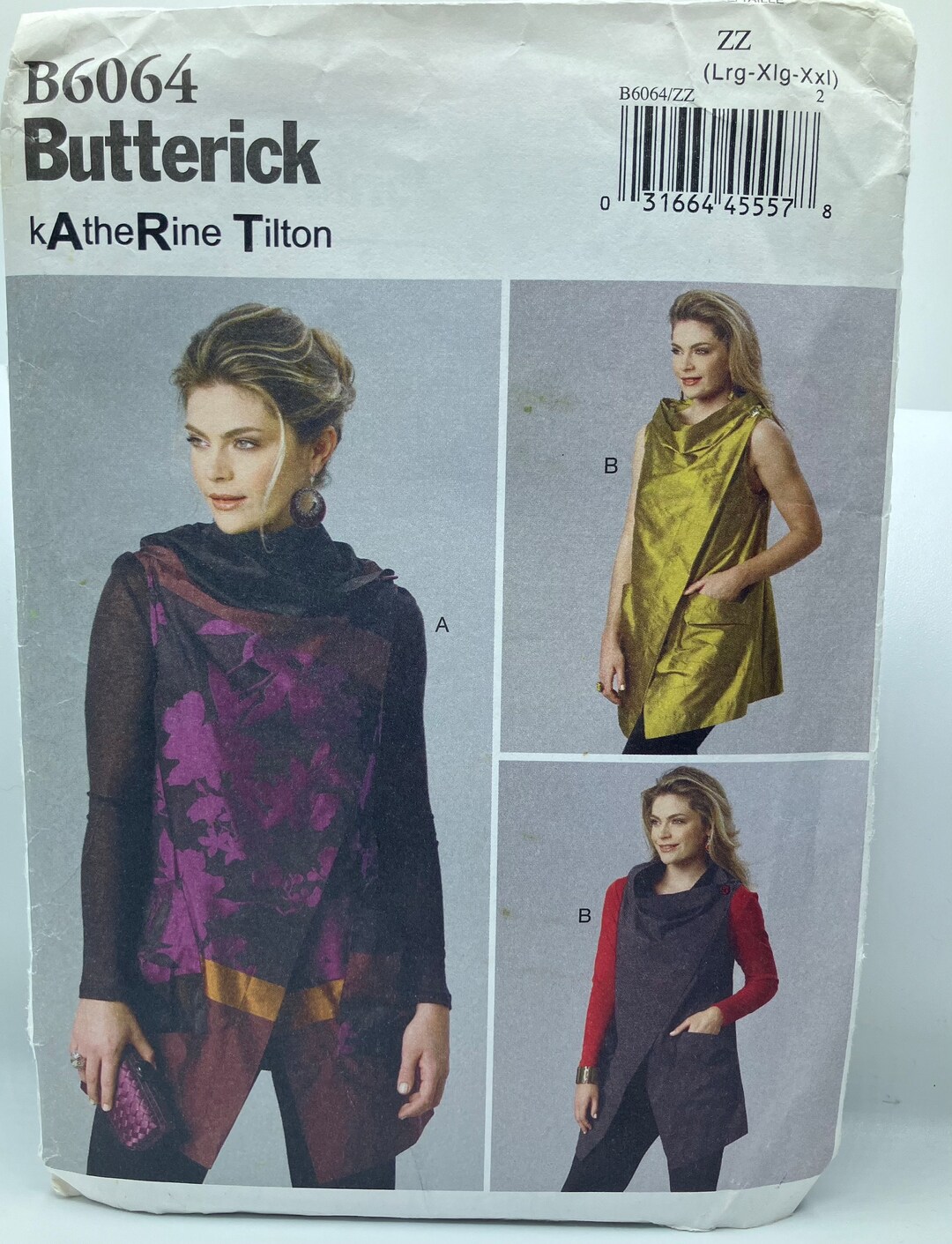 Butterick Katherine Tilton Pattern B6064 Vest - Etsy