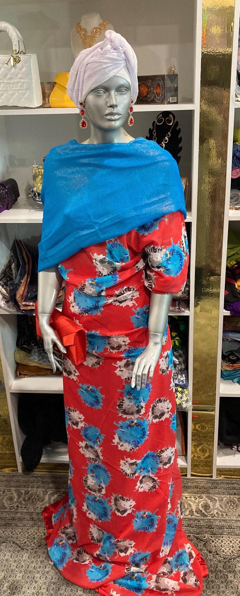 Somali Dirac Dress Set - Silk Georgette Caroos, Shawl & Gogara - Etsy