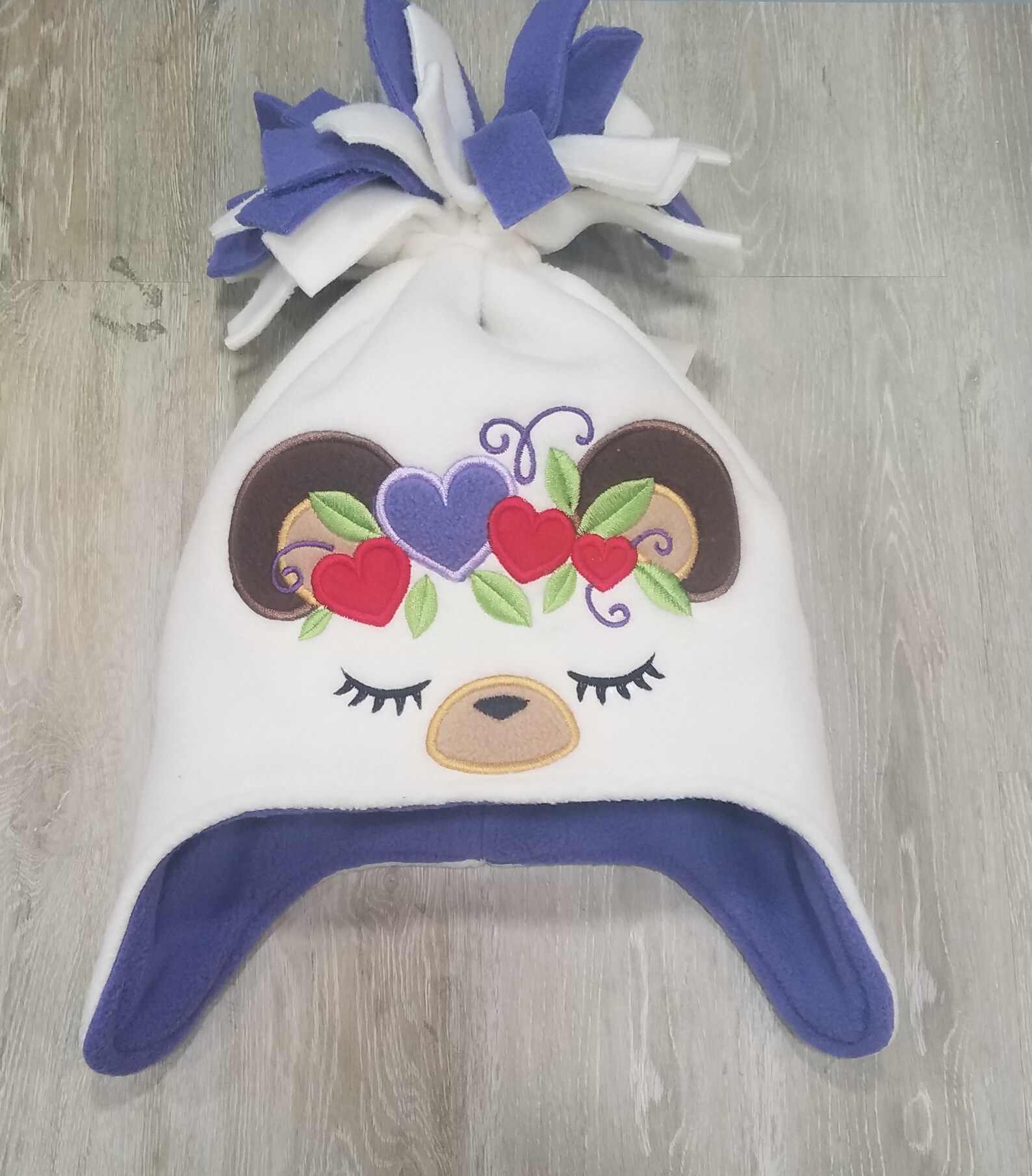 Kids Fleece Hat/peeker Fleece Hat/animal Hat/bear - Etsy