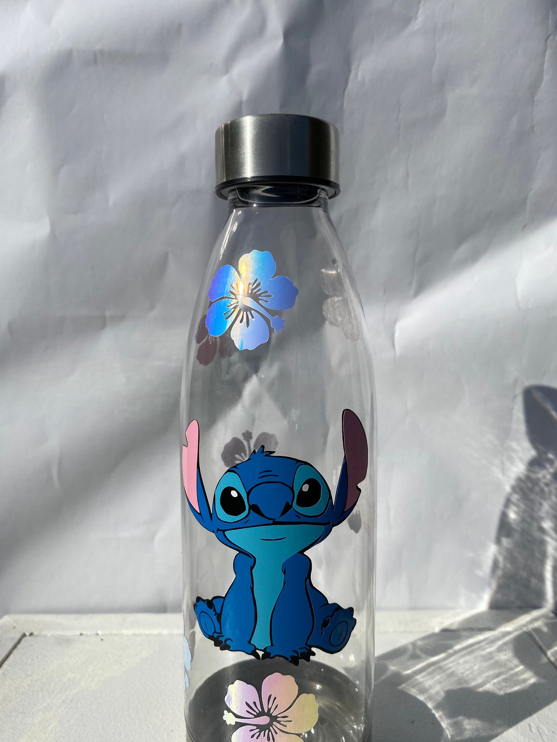 Stitch Plastic Water Bottle With Stainless Steel Lid and Base - Etsy