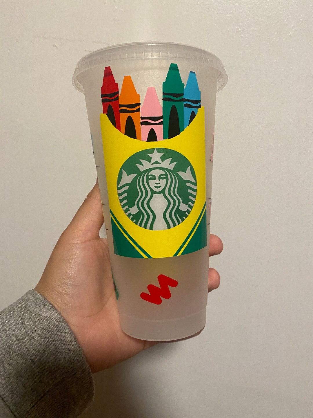 Teacher Crayon Starbucks Cup - Etsy