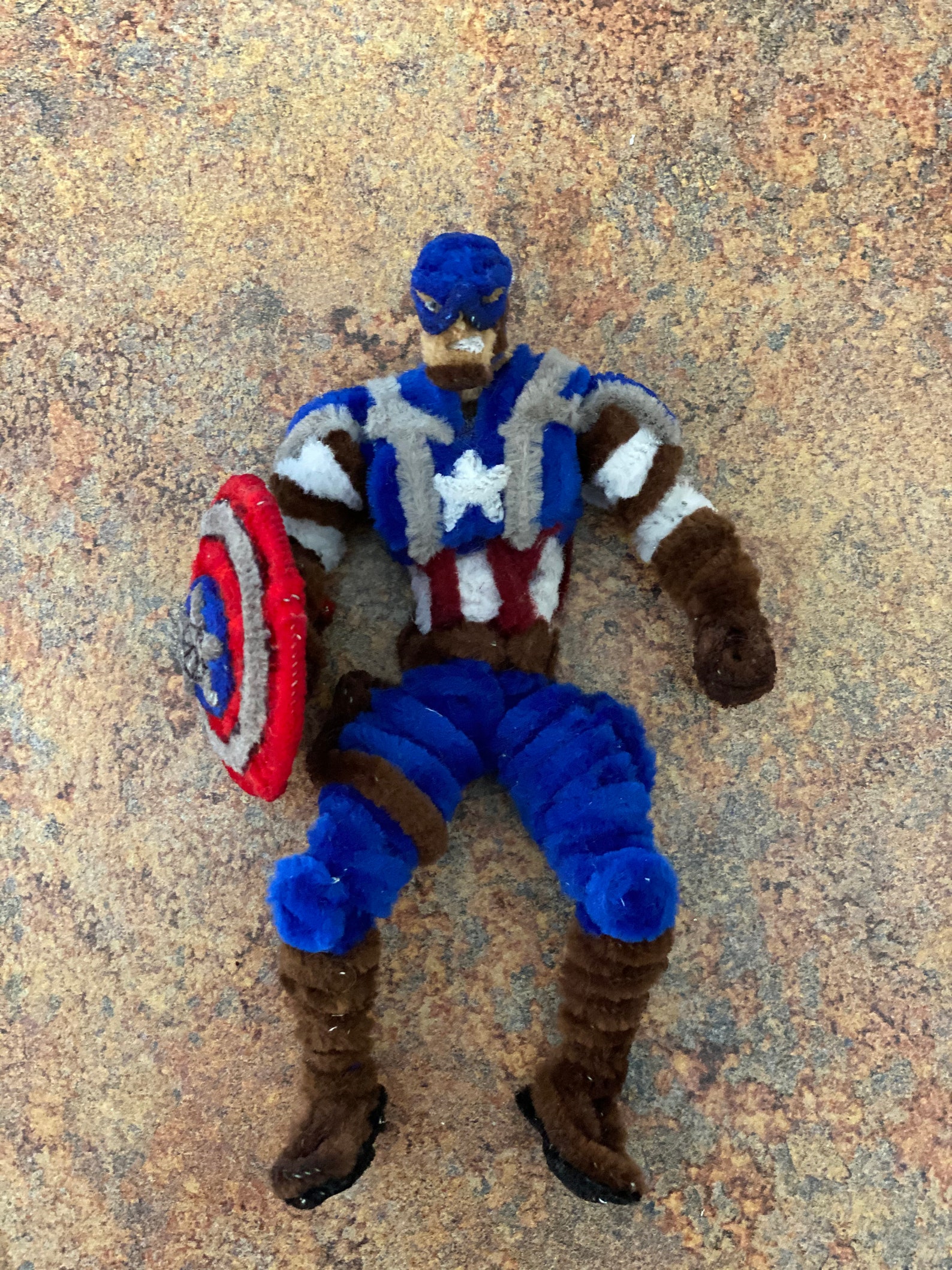 Pipe Cleaner Captain America Action Figure | Etsy
