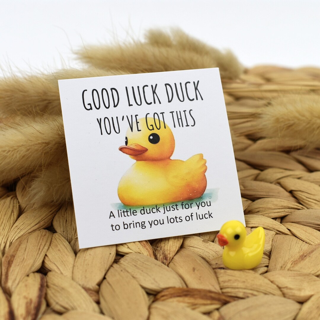 BULK Good Luck Duck You've Got This Lucky Duck Good Luck Gift Lucky ...