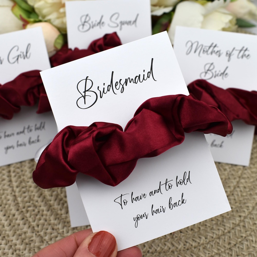 Burgundy Wedding Hair Scrunchie | Hair Scrunchie | Wedding Scrunchie ...