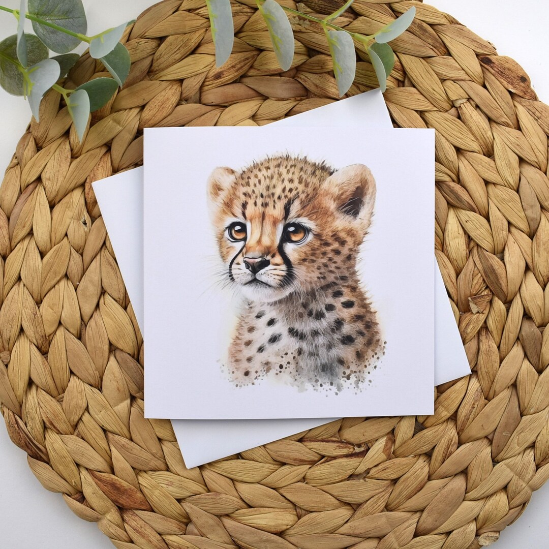 Cheetah Greeting Card Safari Greeting Card Pack of Greeting Cards ...