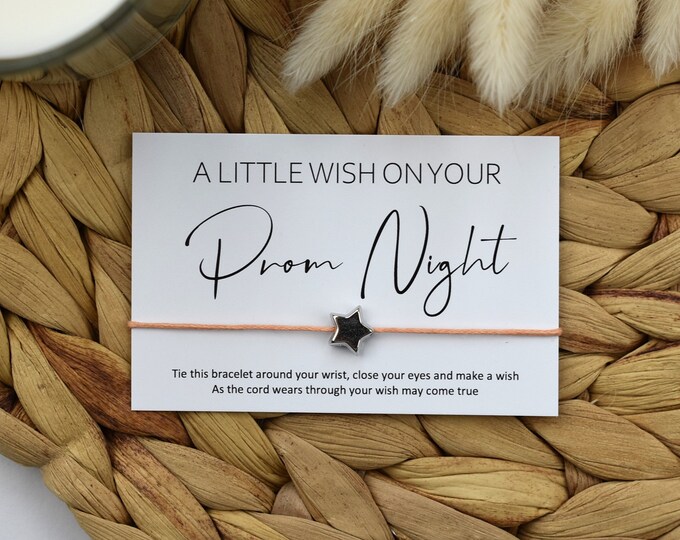 A Little Wish on Your Prom Night Wish Bracelet Prom Gift Prom Night ...