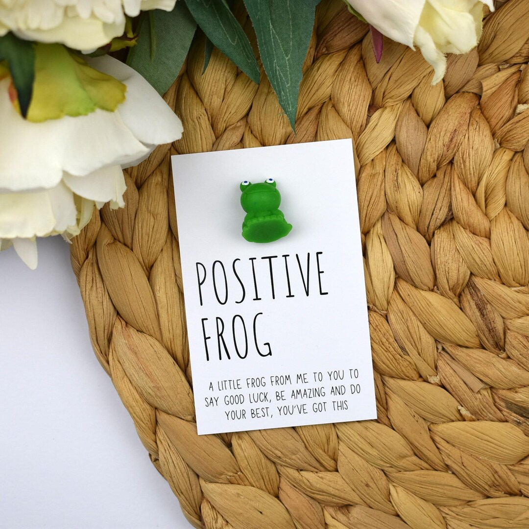 Positive Frog | Positive Frog | Good Luck Gift | Lucky Frog Gift | Desk ...