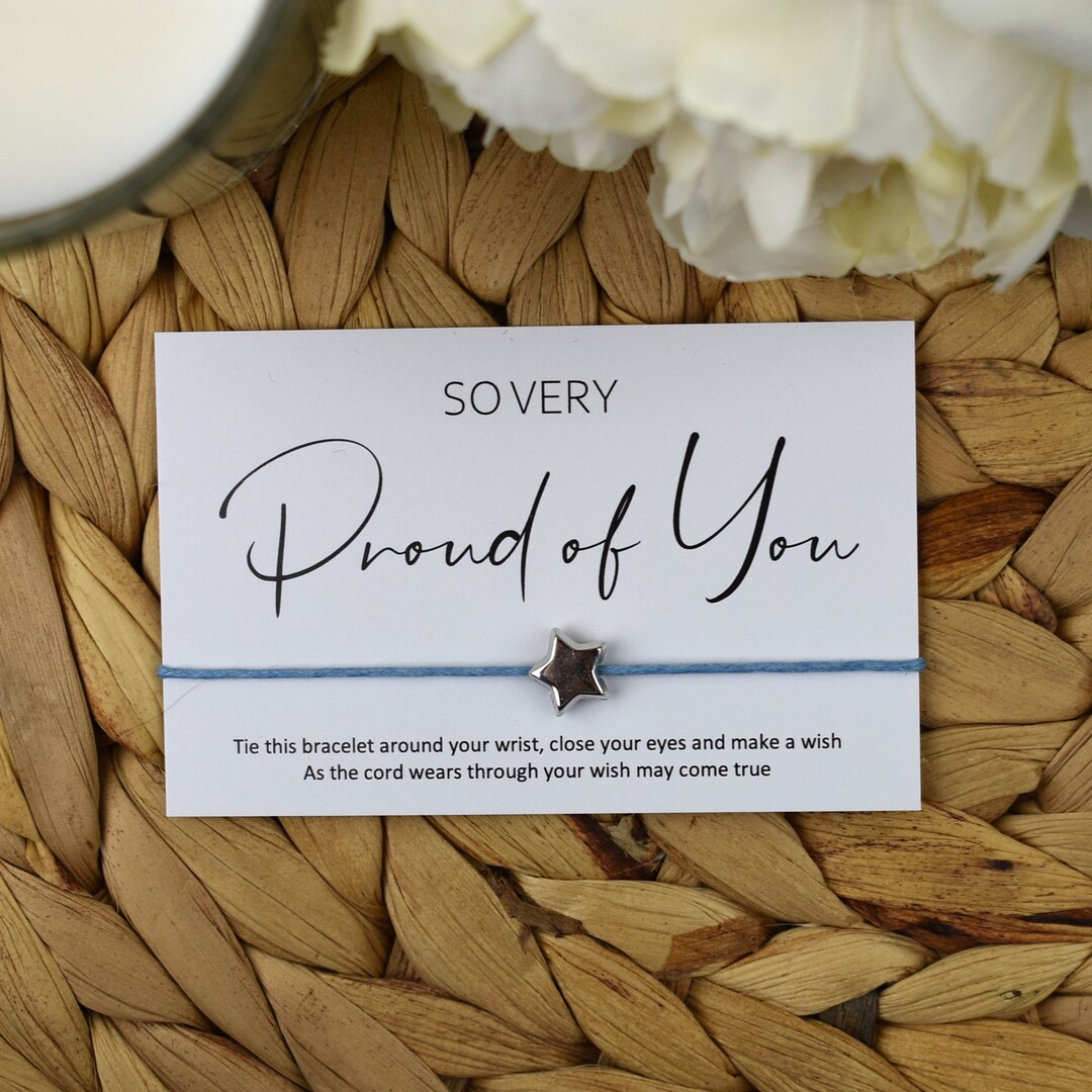 BULK - so Very Proud of You Wish Bracelet | Proud of You Gift | Exam ...