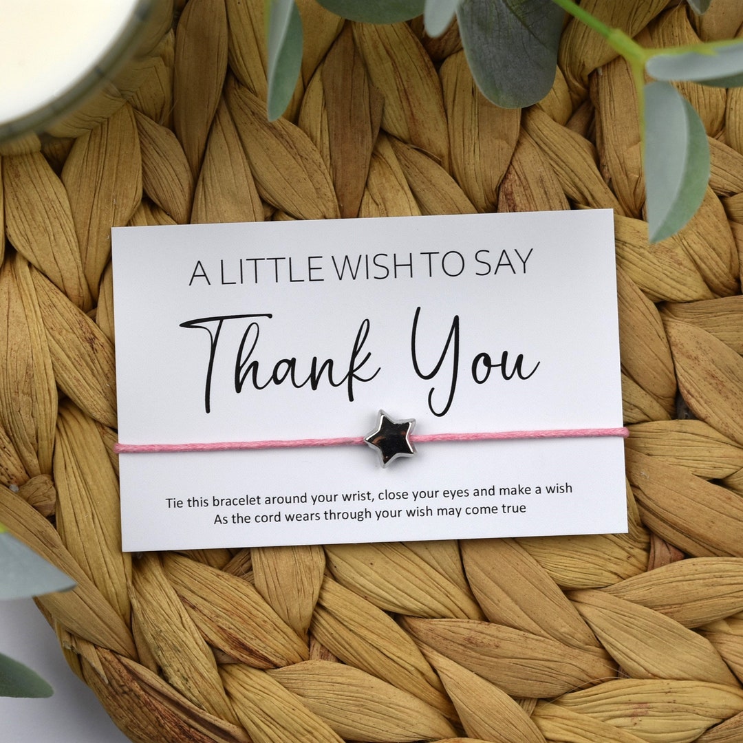 BULK - A Little Wish to Say Thank You Wish Bracelet | Thank You Gift | Thank You Gifting ...
