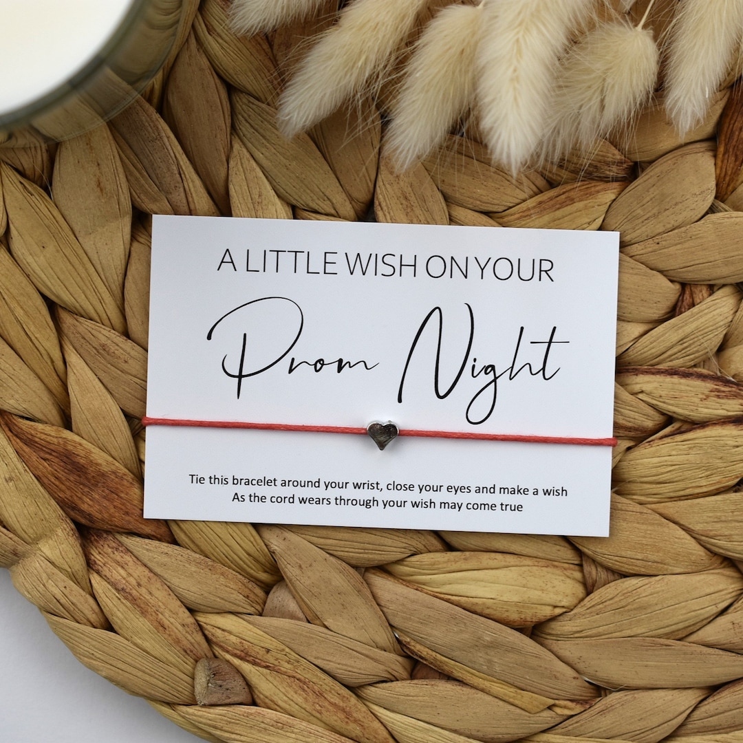 A Little Wish on Your Prom Night Heart Wish Bracelet | Prom Gift | Prom ...