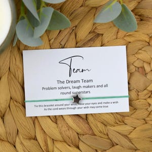 BULK Team Dream Team Work Wish Bracelet Team Wish Bracelet Colleague ...