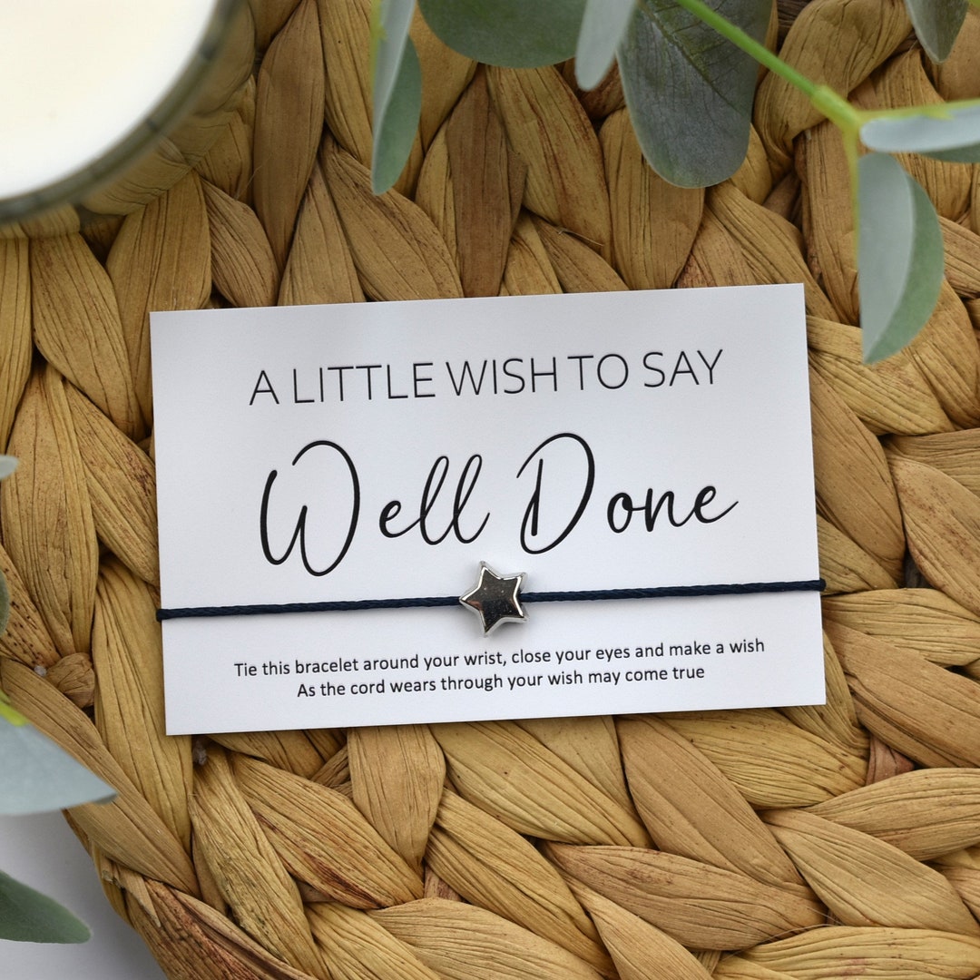 BULK - A Little Wish to Say Well Done Wish Bracelet | Well Done Gift ...