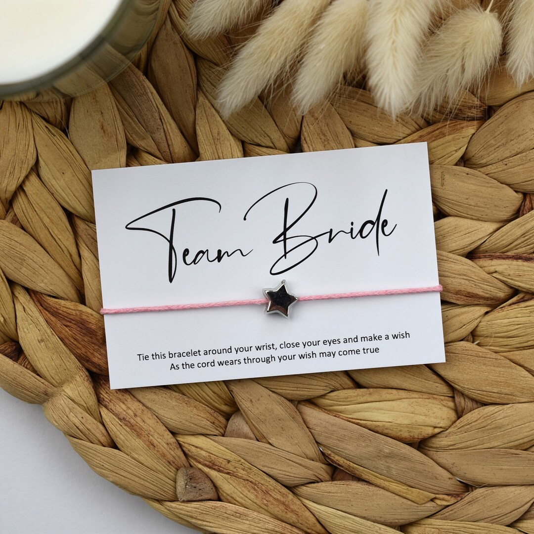 BULK Team Bride Wish Bracelet Team Bride Gift Team Bride Bracelet Hen ...