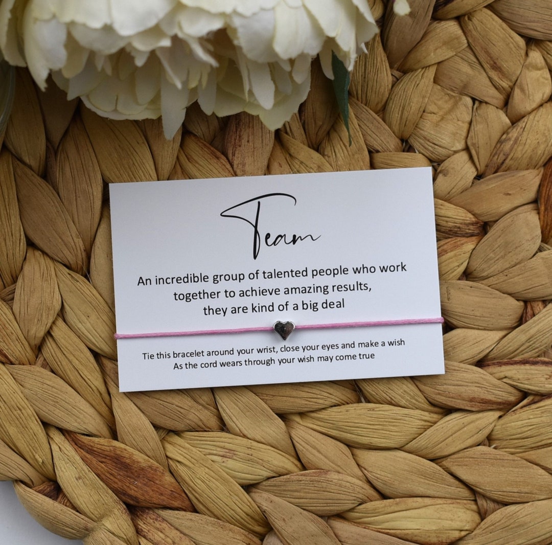 BULK Team Incredible Group Heart Work Wish Bracelet Team Wish Bracelet ...