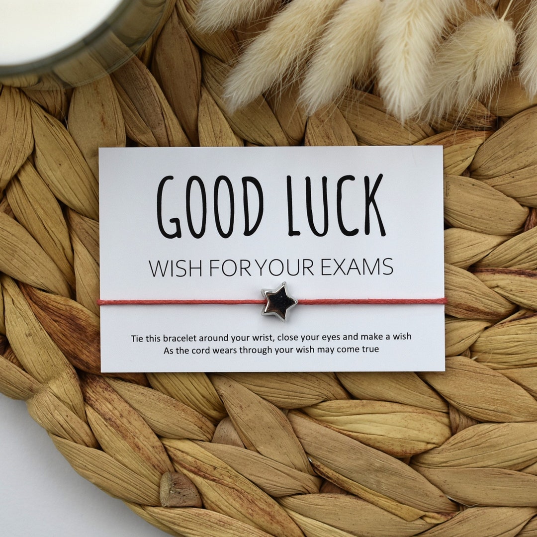 Good Luck Wish for Your Exams Wish Bracelet Exam Gift Exam Good Luck ...