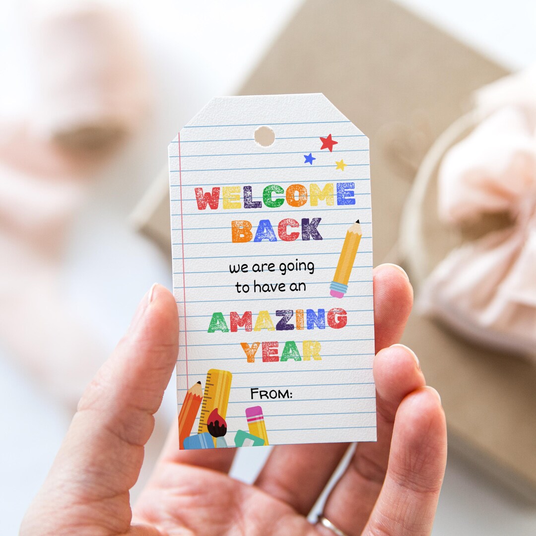 DIGITAL Welcome Back We Are Going to Have an Amazing Year Gift Tag ...