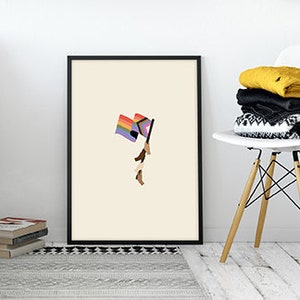 Progressive Pride Flag | Pride Print | LGBTQ+ Poster | Wall Art | Queer ...