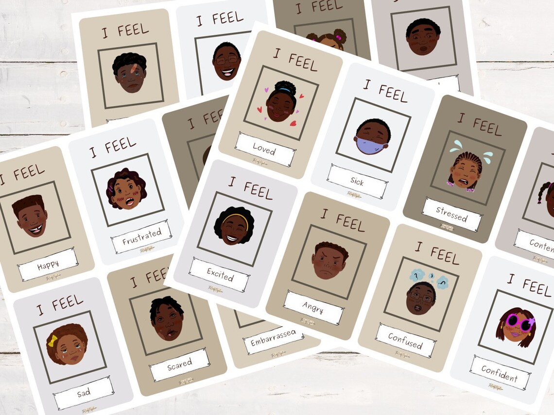 Emotions Vocabulary Cards, Feelings Vocabulary Cards, Emotions Chart ...