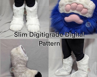 DIGITAL Digitigrade Fursuit Feet Paws Pattern for Fursuits PDF Download ...