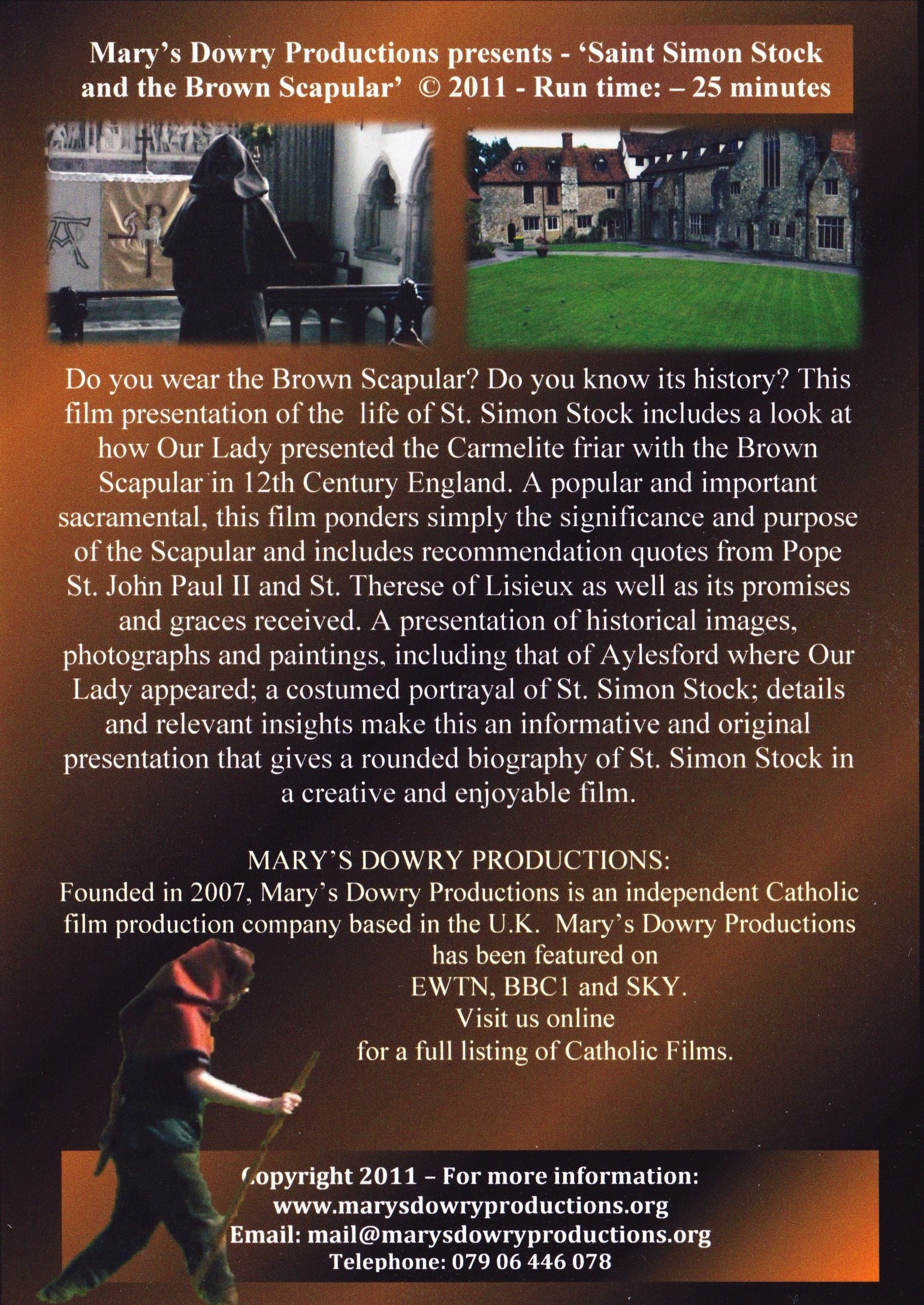 Saint Simon Stock & the Brown Scapular, Carmelite, Film, Mary's Dowry ...