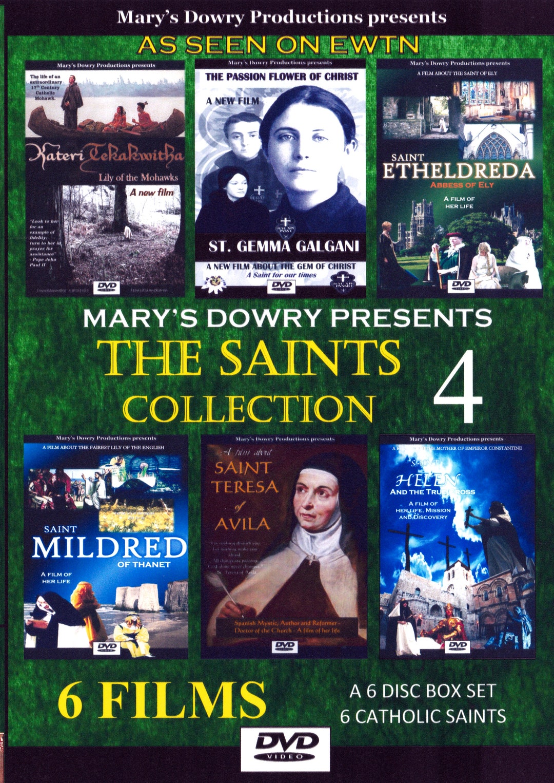 The Saints Collection 4, 6 DVD Box Set, Mary's Dowry Productions ...
