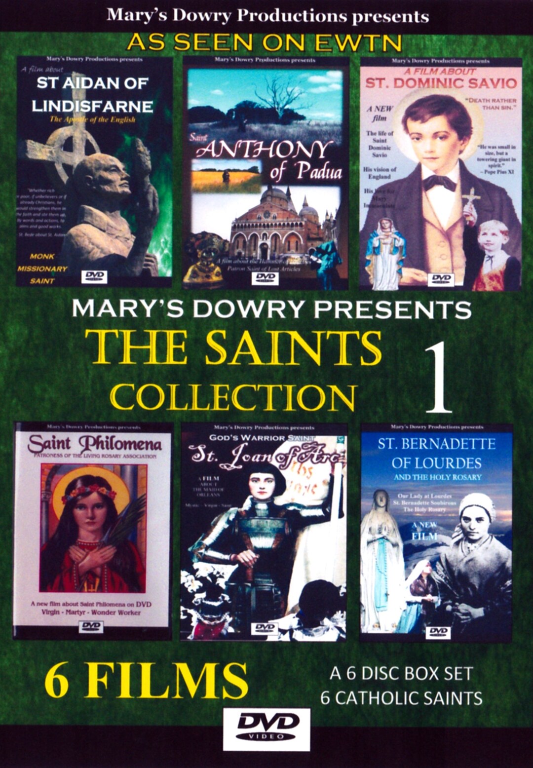 The Saints Collection 1, 6 DVD Box Set, Mary's Dowry Productions ...