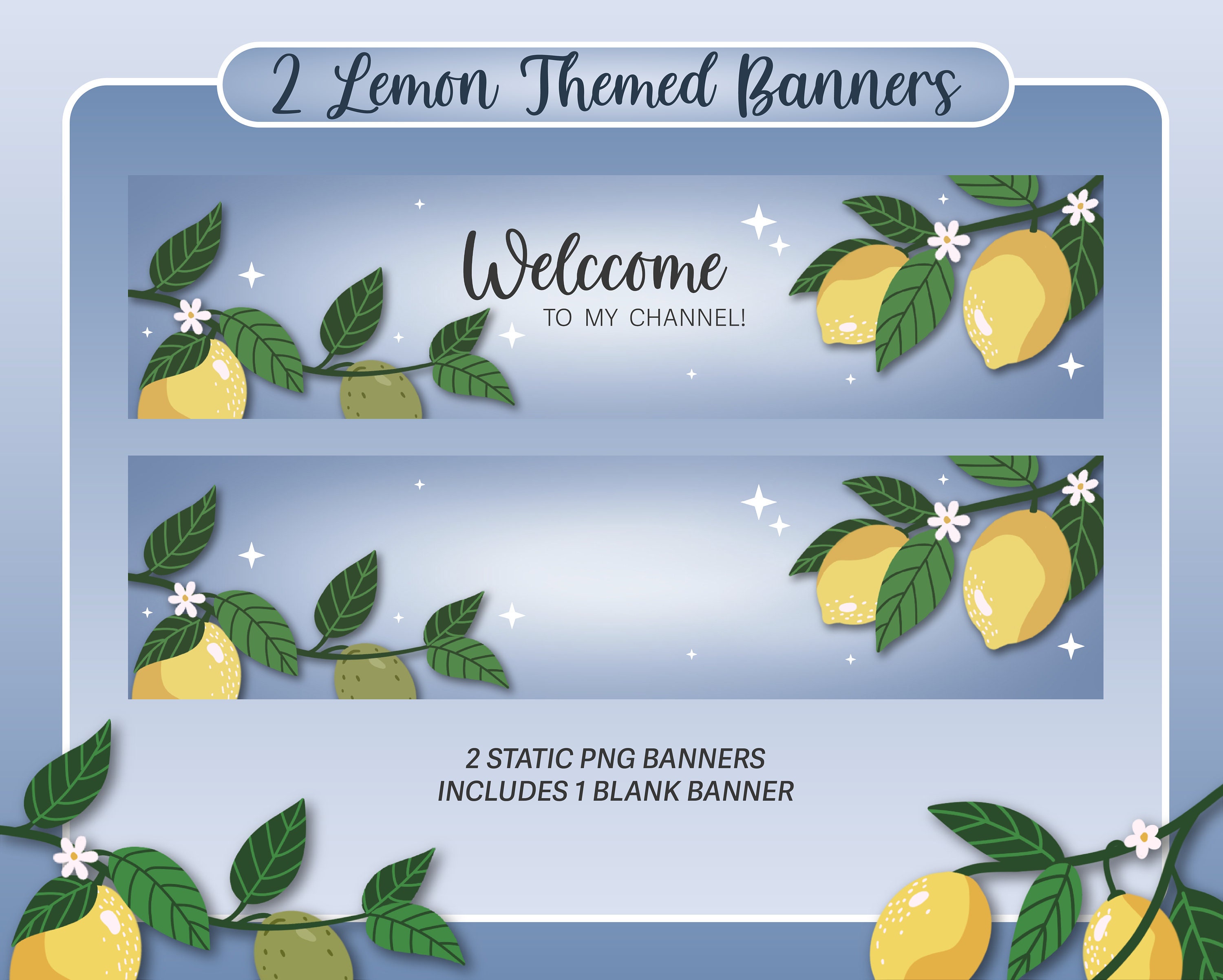 Lemon Themed Stream Overlays Pack - Etsy
