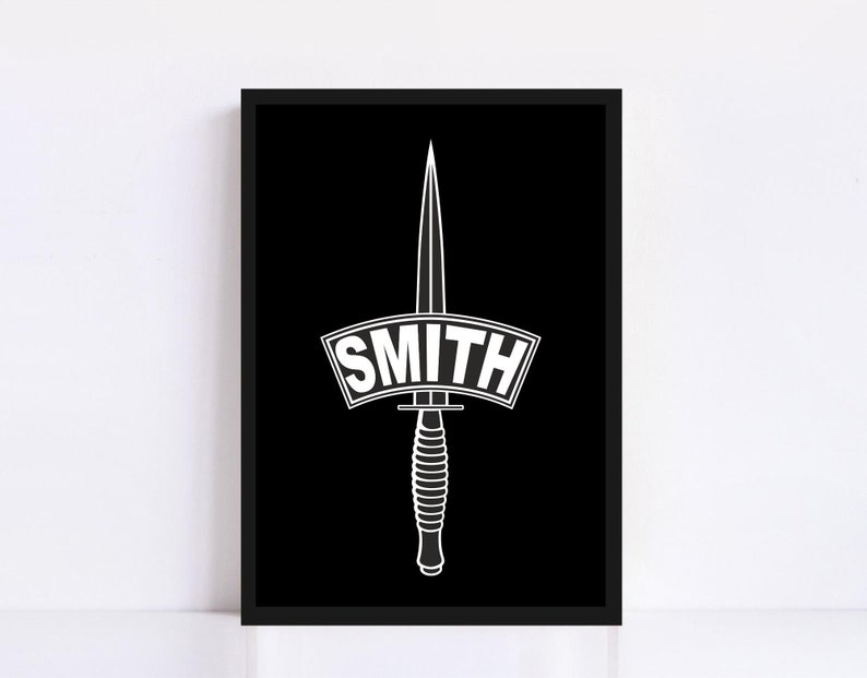 Personalised Dagger Print Royal Marines Commando Dagger Army - Etsy UK