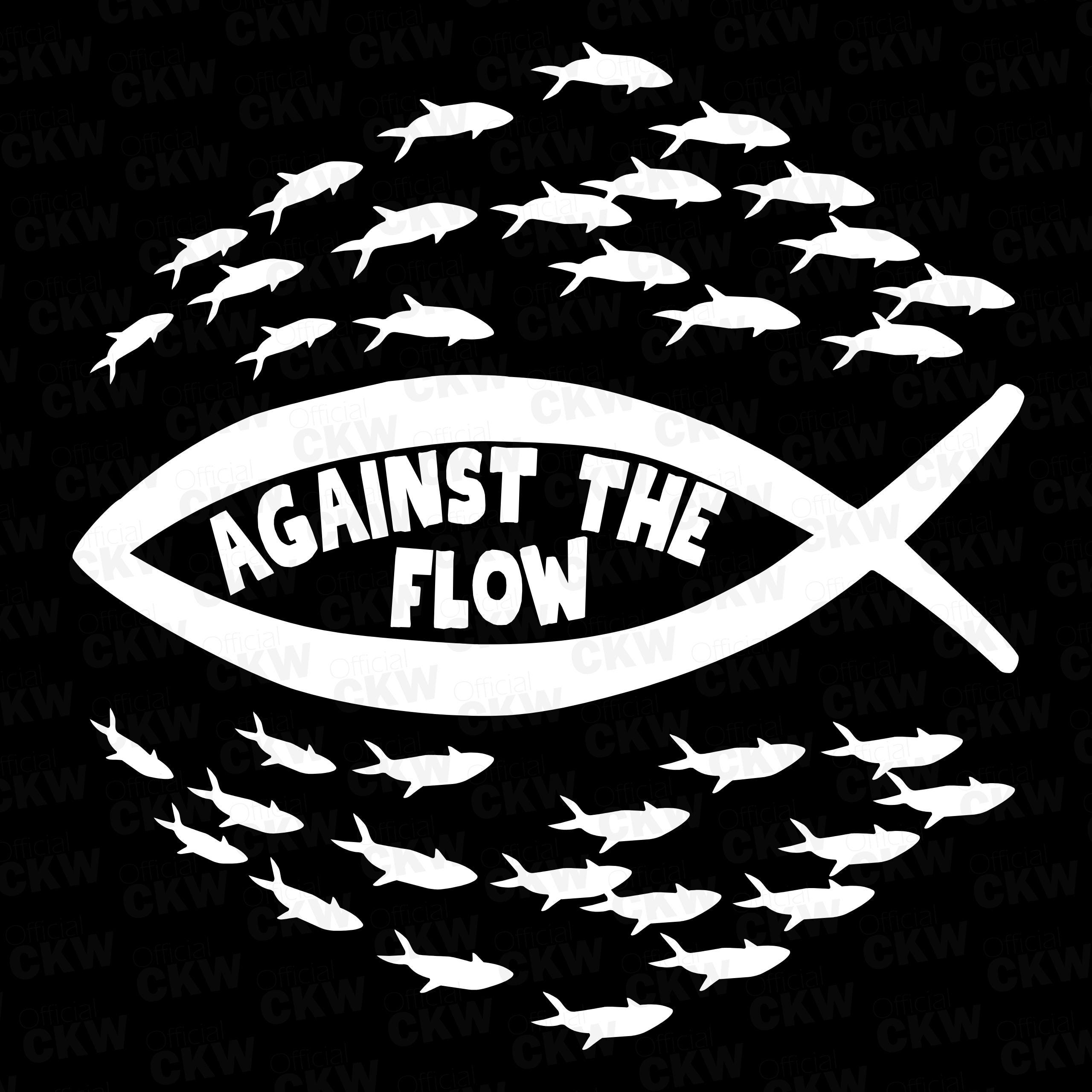 Against the Flow Christian Design SVG PNG Vector for Christian Shirts ...
