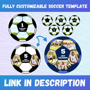 Football Collage Template for Canva Football Player Gift for Son Sports ...