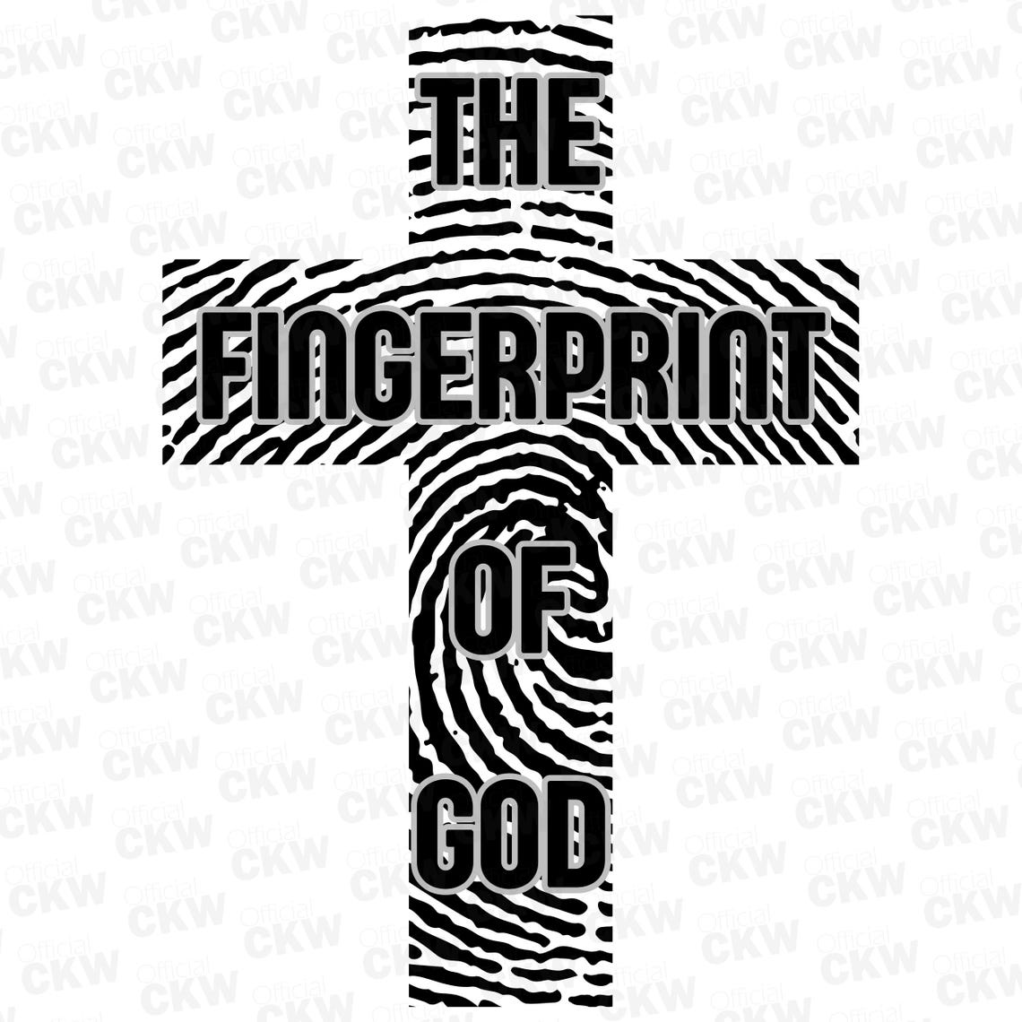 The Fingerprint of God Cross Design SVG PNG Vector for Christian Shirts ...