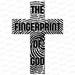 The Fingerprint of God Cross Design SVG PNG Vector for Christian Shirts ...