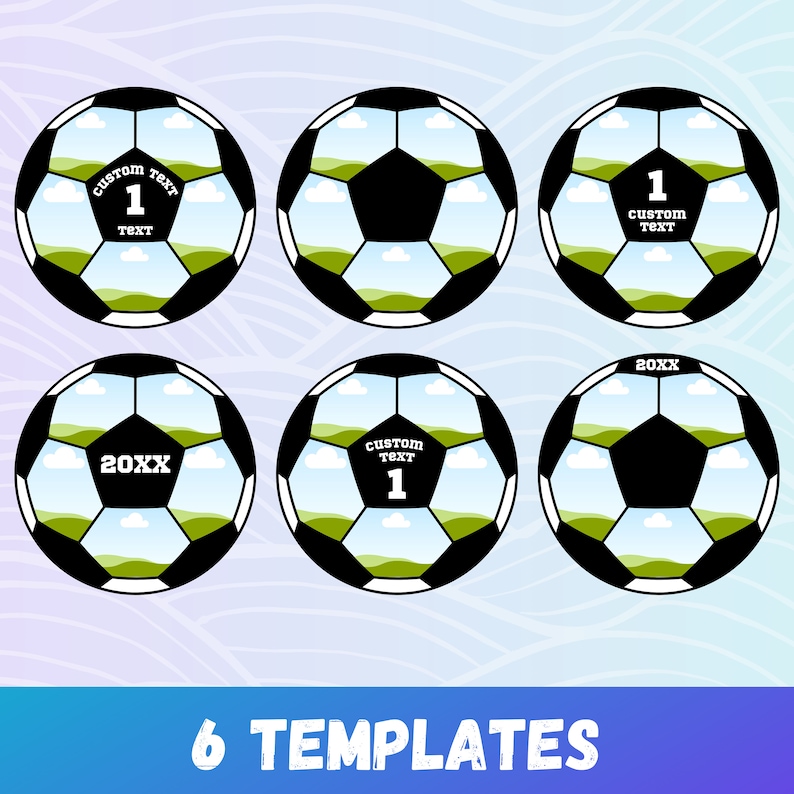 Soccer Team Collage Template for Canva | 5 Image Frame (digital ...