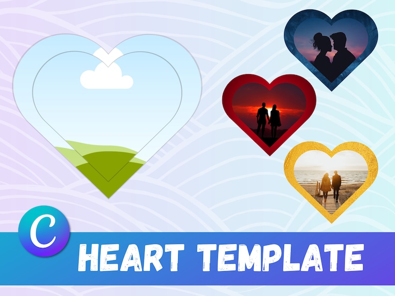 Canva Personal Image Heart Frame Template for Significant - Etsy