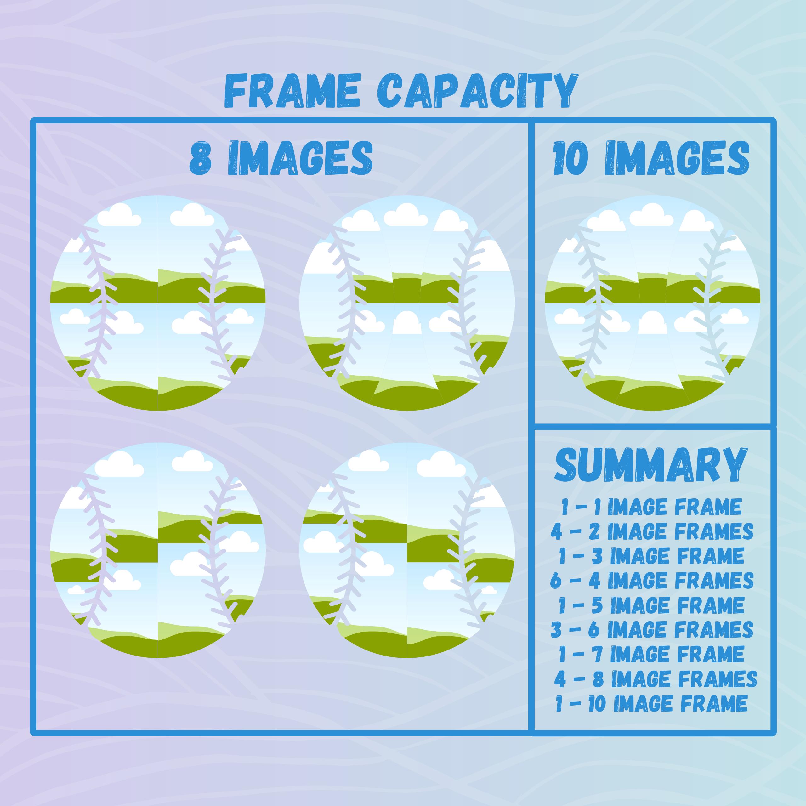 22-in-1 Baseball Canva Frame Template Image Collage for Sports Pictures ...