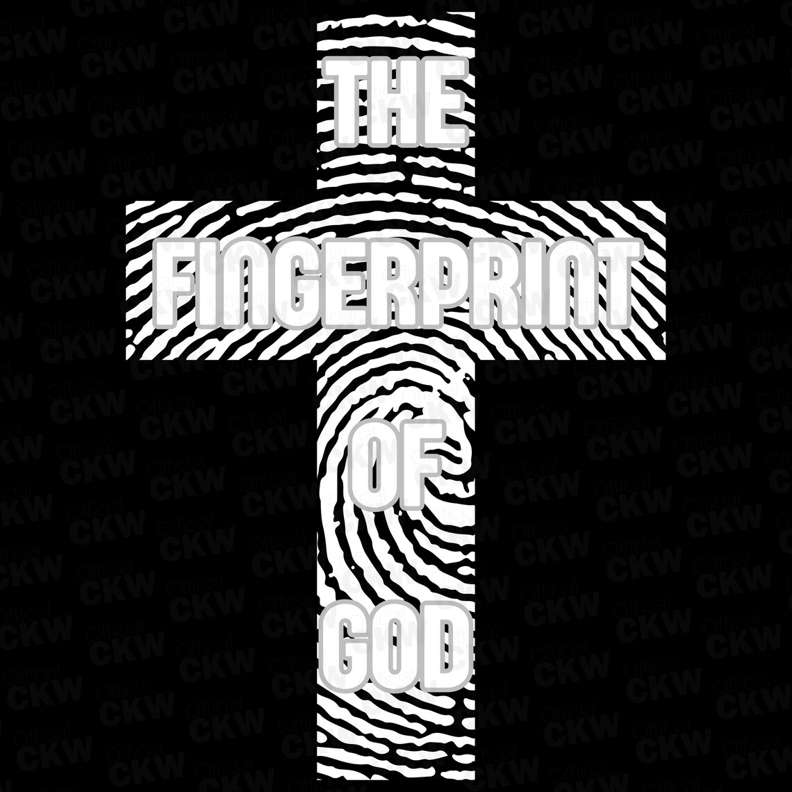 The Fingerprint of God Cross Design SVG PNG Vector for Christian Shirts ...