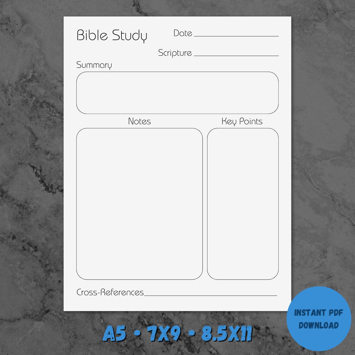 Bible Study Guide Digital Download PDF Printable Outline for Studying ...